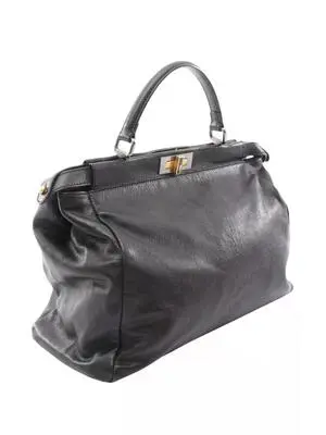 Fendi 2000-2010 Large Goatskin Peekaboo Iconic Satchel