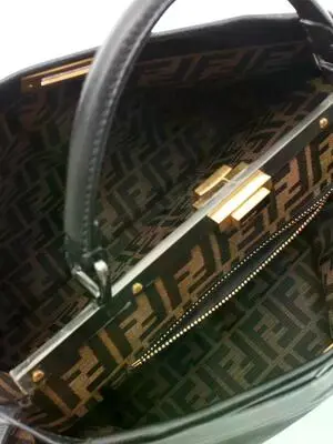 Fendi 2000-2010 Large Goatskin Peekaboo Iconic Satchel