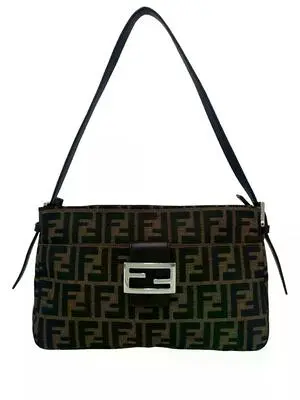 Fendi 1997-2010 Zucca Canvas Shoulder Bag - Brown