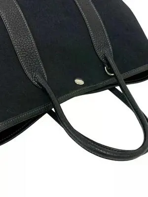 Hermès Toile And Negonda Garden Party Tpm Handbag - Black