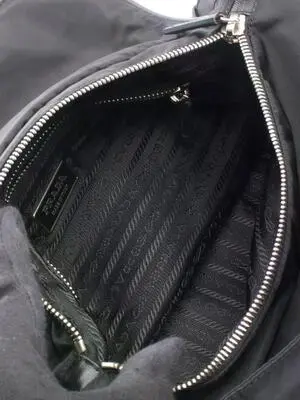 Prada 1990-2000 Saffiano Trimmed Tessuto Shoulder Bag