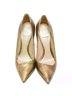 Dior Cherie Pointed-toe Pumps - Gold