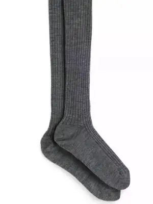 JIL SANDER Ribbed Knit Marl Effect Tights