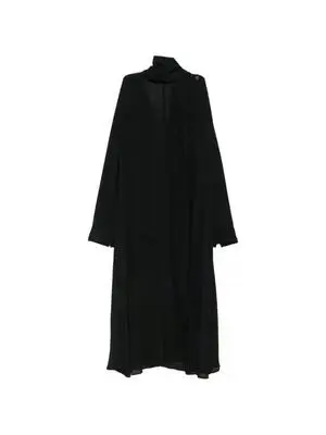 TOTEME Scarf-detail V-neck Maxi Dress - Black