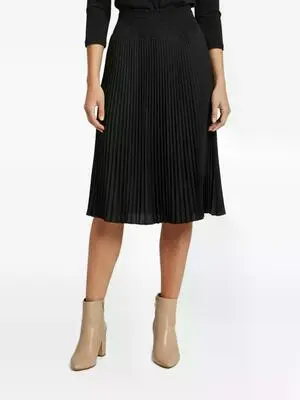 Prada Plissé Smocked-waist Midi Skirt - Black