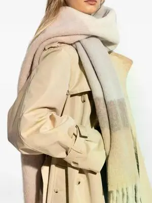 FERRAGAMO Fringed Colour-block Scarf