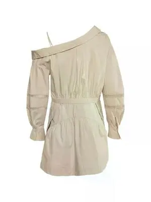 SELF-PORTRAIT One-shoulder Lace Insert Shirt