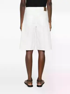 TOTEME Knee-length Denim Shorts - White