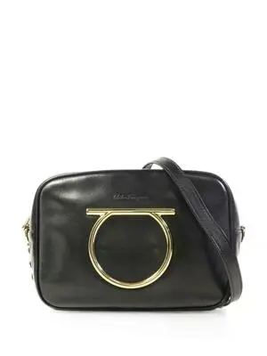 FERRAGAMO Gancini Camera Shoulder Bag - Black