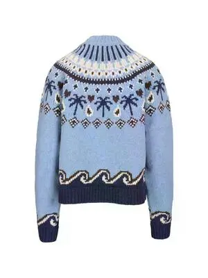 Alanui Fair Isle Palm-tree Sweater