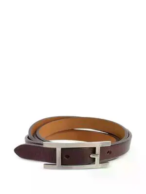 Hermès Double Tour Leather Bracelet - Brown