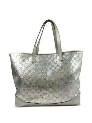 Gucci Gg Supreme Tote Bag - Silver