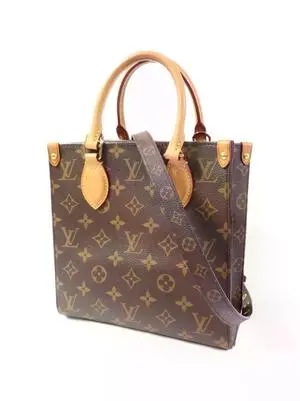 LOUIS VUITTON Sac Plat Bb Monogram Tote Bag - Brown