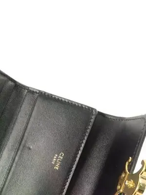 Celine Triomphe Tri-fold Calfskin Wallet
