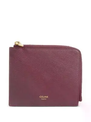 Celine Logo-print Zipped Wallet - Red