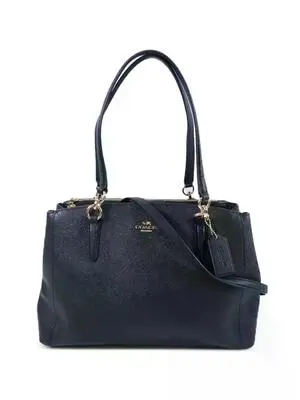 COACH VINTAGE Logo Detail Shoulder Bag - Black