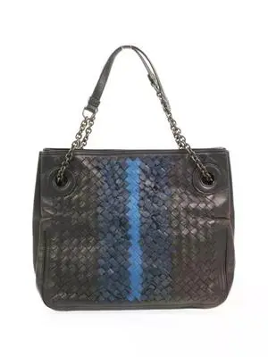 Bottega Veneta Intrecciato-leather Shoulder Bag - Black