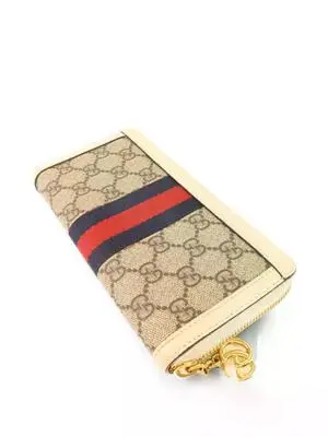 Gucci Gg Supreme Web Stripe Wallet