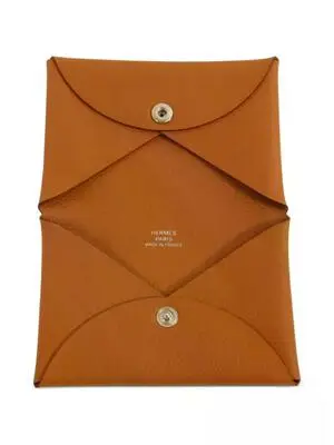 Hermès Calvi Evercolor Card Holder - Neutrals
