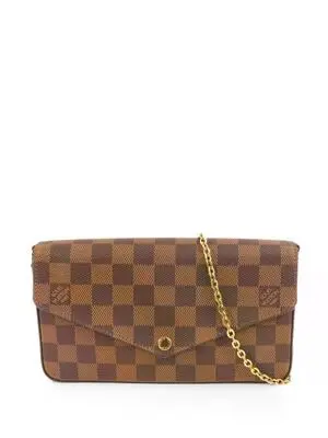 LOUIS VUITTON Pochette Felicie Damier Cross Body Bag - Brown