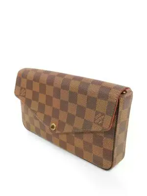 LOUIS VUITTON Damier Pochette Felicie Crossbody Bag - Brown