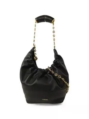 Loewe Small Squeeze Chain-strap Lambskin Shoulder Bag - Black