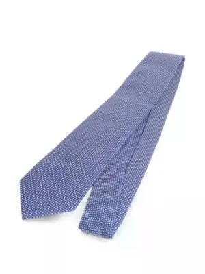 Hermès H-logo Tie - Blue