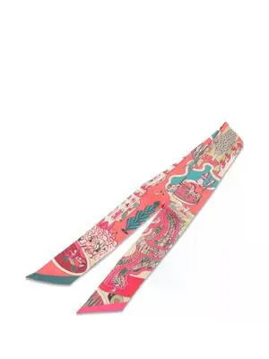 Hermès Twilly Graphic-print Scarf - Orange