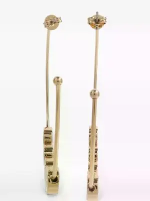 COACH VINTAGE Enamel-detail Hoop Earrings