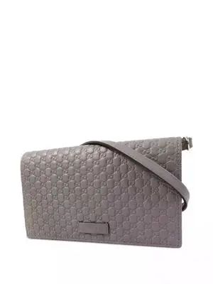 Gucci Microguccissima Wallet On Chain Shoulder Bag - Grey