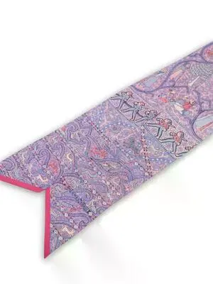 Hermès Maxi Twilly Printed Scarf - Purple