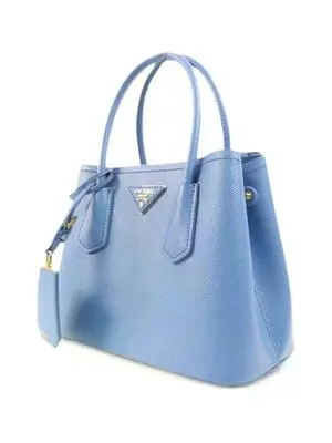 Prada Double Saffiano Tote Bag - Blue