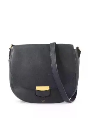 Celine Leather Shoulder Bag - Grey
