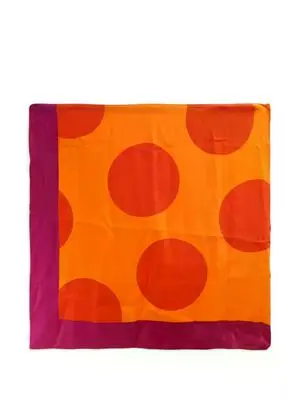 Hermès Polka-dot Scarf - Orange