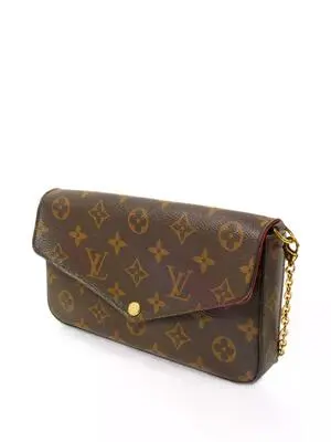 LOUIS VUITTON Felicie Pochette Monogram Canvas Shoulder Bag - Brown