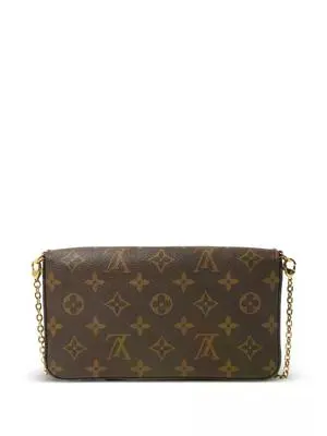 LOUIS VUITTON Felicie Pochette Monogram Canvas Shoulder Bag - Brown