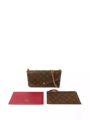 LOUIS VUITTON Felicie Pochette Monogram Canvas Shoulder Bag - Brown
