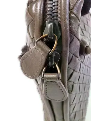 Bottega Veneta Intrecciato Shoulder Bag - Grey