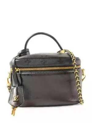 LOUIS VUITTON Vanity Case Two-way Leather Tote Bag - Black