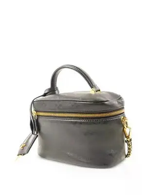 LOUIS VUITTON Vanity Case Two-way Leather Tote Bag - Black