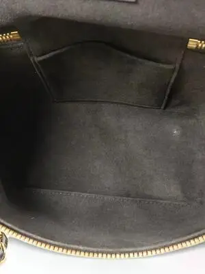 LOUIS VUITTON Vanity Case Two-way Leather Tote Bag - Black