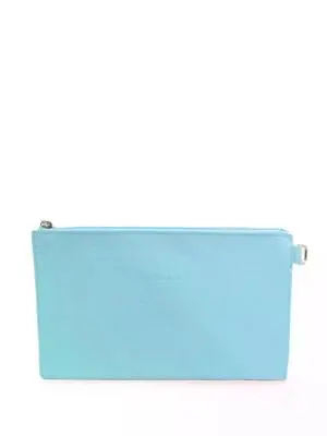 Longchamp Leather Clutch Bag - Blue