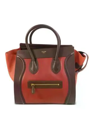 CELINE Celine Mini Luggage Leather Tote Bag