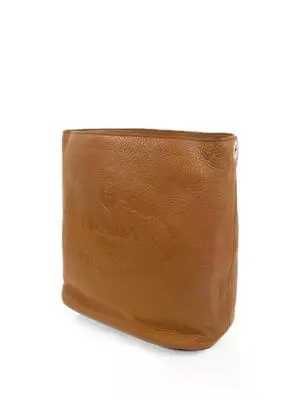 Prada Vitello Phenix Leather Shoulder Bag - Brown