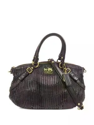 COACH VINTAGE Gathered Leather Shoulder Bag - Brown