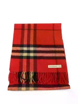 Burberry Check-pattern Fringed Scarf