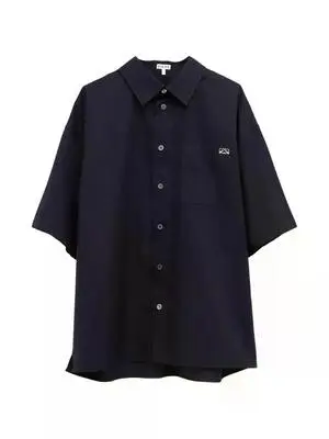 Loewe Anagram-embroidered Short-sleeve Shirt