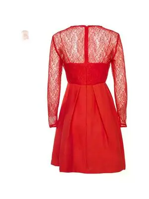 Sandro Corded Lace Pleated Mini Dress