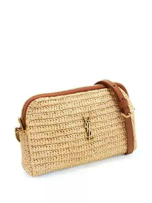 Saint Laurent 2024 Gaby Raffia Crossbody Bag