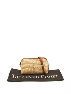 Saint Laurent 2024 Gaby Raffia Crossbody Bag